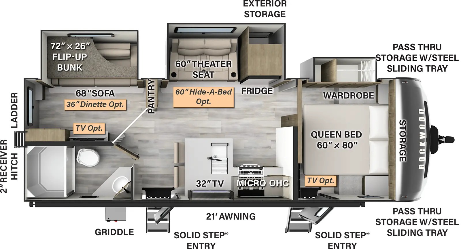 Rockwood 2616bh Floorplan Image