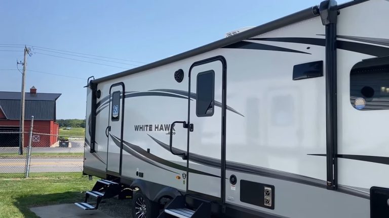 A Crazy Nose Cap Shape! 2024 White Hawk 26FK Travel Trailer by Jayco RV