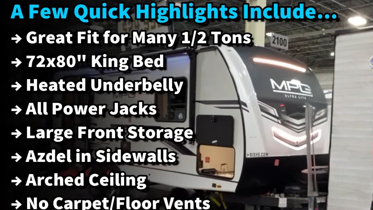 Under 26ft with King Bed, Slide, & ½ Ton Towable! 2024 MPG 2100RB Travel Trailer by Cruiser RV