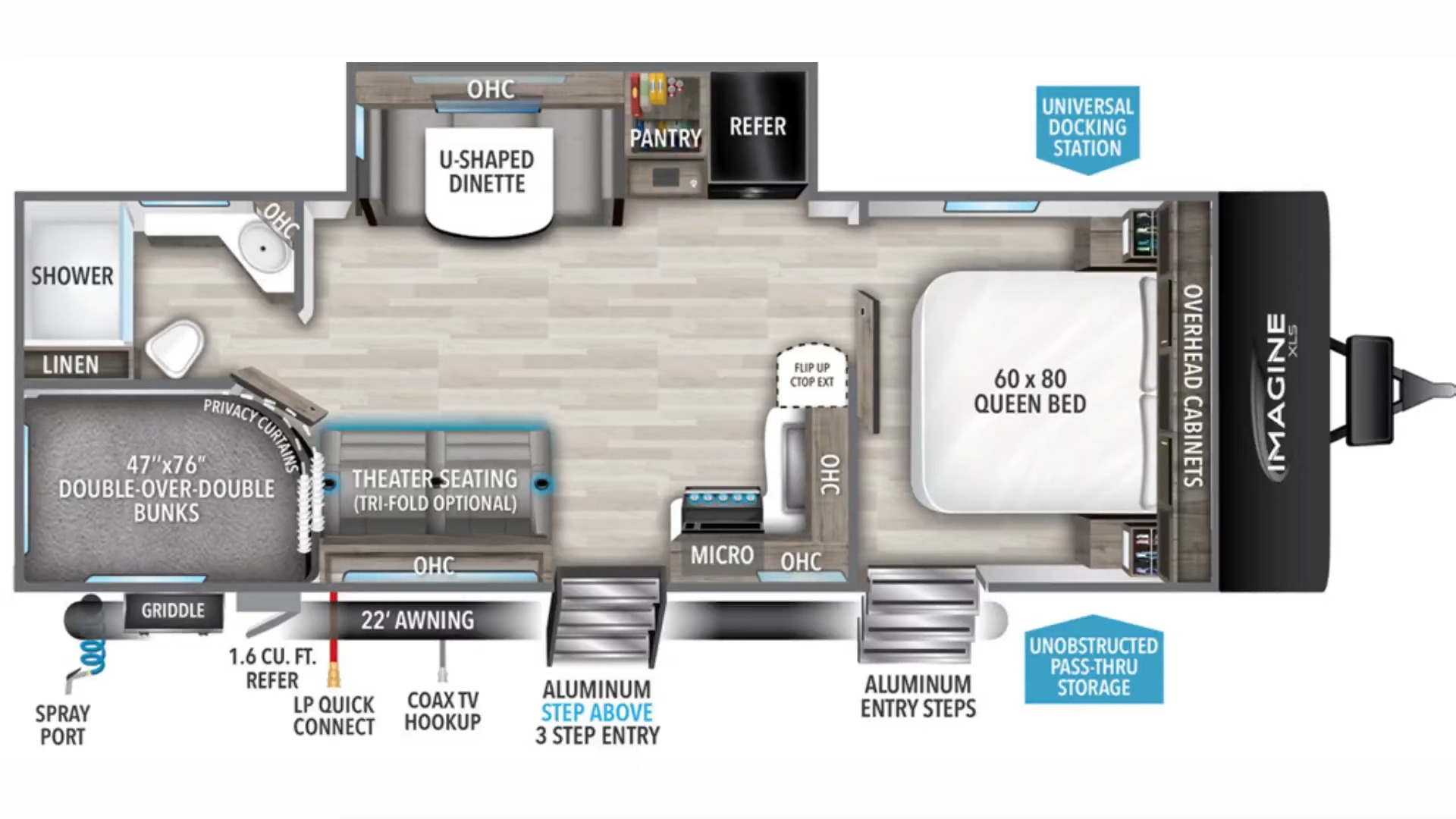 New Grand Design RV for Families Under 30ft! 2024 Imagine XLS 25DBE ...