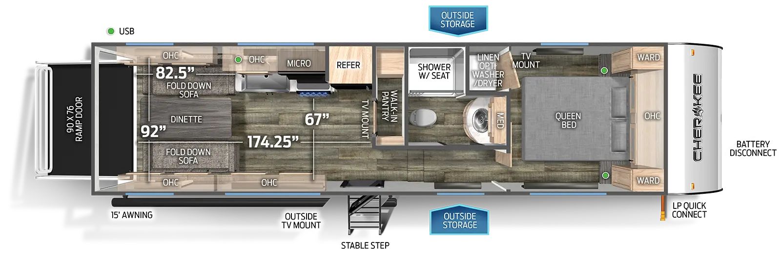 A Fifth Wheel with NO SLIDES!! 2024 Cherokee 256RRBL by Forest River RV